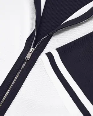 REISS Kelney Zip Through Stripe Shirt