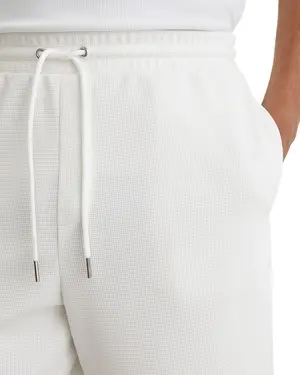 REISS Renly Micro Waffle Textured Shorts - White