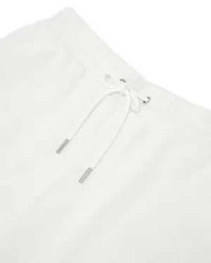 REISS Renly Micro Waffle Textured Shorts - White