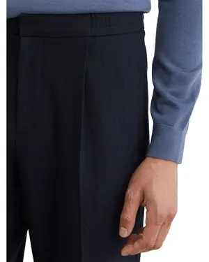 REISS Sidney Striped Pleated Tapered Trousers