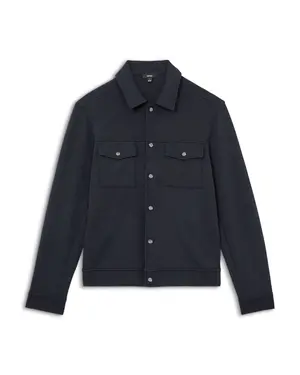 REISS Thom Twin Pocket Interlock Overshirt