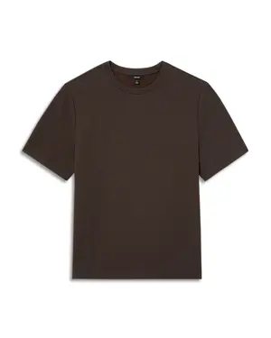 REISS Cole Modern Fit Textured Crewneck Tee - Brown