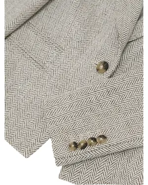 REISS Petite Ezra Herringbone Cropped Blazer