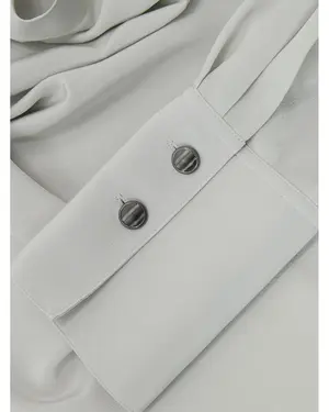 REISS Matte Silk Draped Shirt