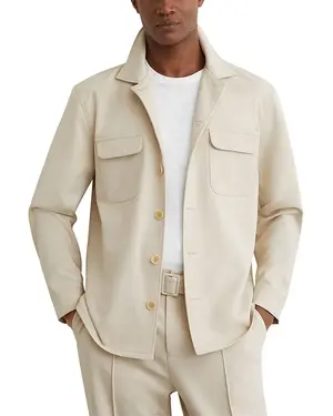 REISS Peshi Pocket Overshirt - Stone