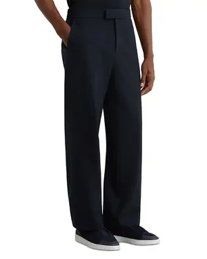 REISS Relaxed Fit Trousers - Navy