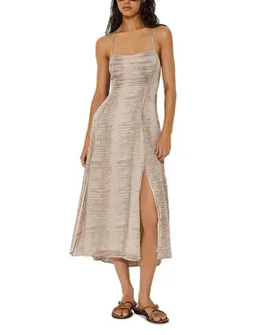REISS Eloise Cutout Midi Dress - Neutral
