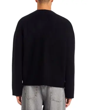 REPRESENT Relaxed Fit Alpaca & Wool Blend Logo Cardigan