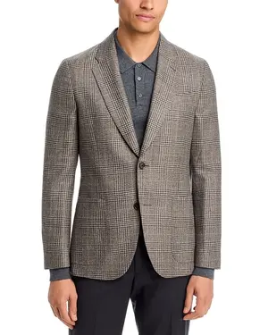 Paul Smith Regular Fit Wool Blend Plaid Jacket - Medium Beige