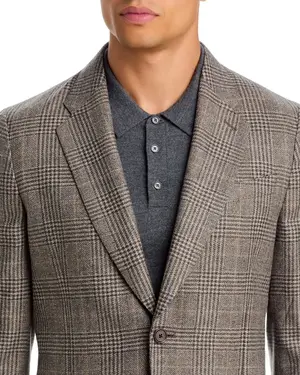 Paul Smith Regular Fit Wool Blend Plaid Jacket