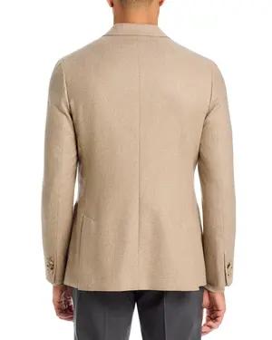 Paul Smith Regular Fit Textured Solid Wool Blend Jacket