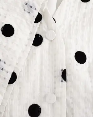 PHASE EIGHT Polka Dot Collared Midi Dress