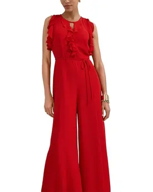 PHASE EIGHT Rachel Ruffle Trim Sleeveless Jumpsuit