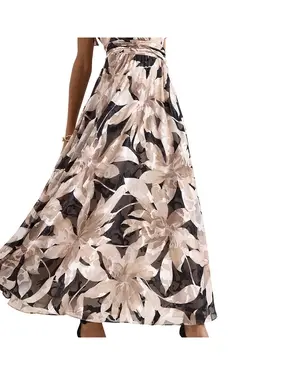 PHASE EIGHT Liana Printed Faux Wrap Maxi Dress - Neutral