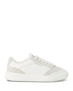 Casablanca Del Mar Lace Up Low Top Leather Sneakers - White