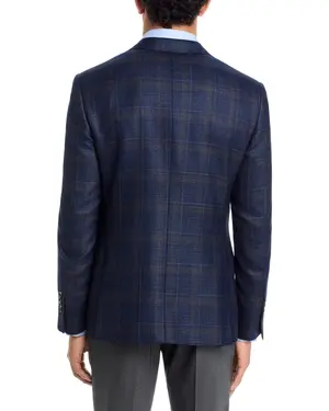 Canali Sienna Classic Fit Wool Blend Plaid Sport Coat