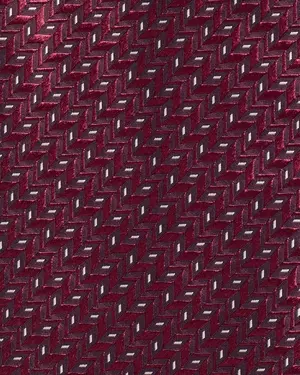 Canali Silk Classic Micro Arrow Tie - Burgundy