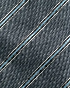 Canali Classic Diagonal Stripe Tie - Green