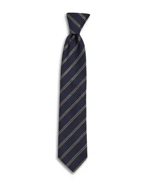 Canali Classic Diagonal Stripe Neck Tie - Navy
