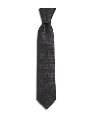 Canali Silk Classic Neat Tie - Charcoal