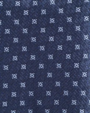 Canali Silk Classic Star Tie - Navy