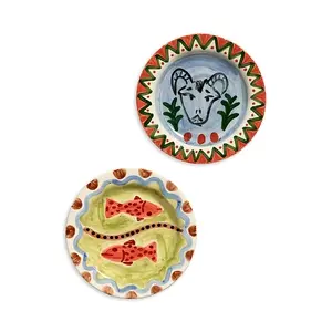 SERAX X Shurleey Santiago De Borja The Lovers Dinner Plates, Set Of 2 - Multi