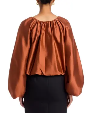 BY MALENE BIRGER Semara Silk Blouse - Brick