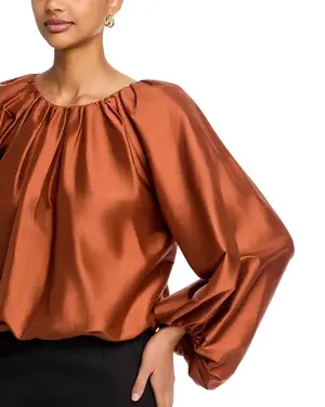 BY MALENE BIRGER Semara Silk Blouse - Brick