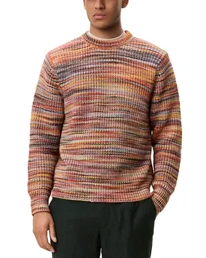 LES DEUX Space Rib Crewneck Knit Sweater - Multicolor