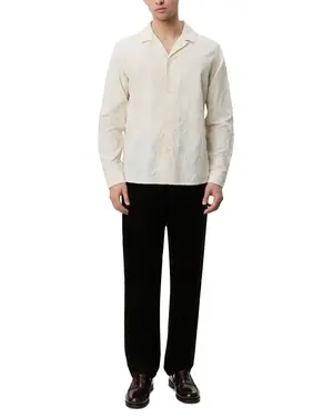 LES DEUX Loose Fit Flower Jacquard Shirt
