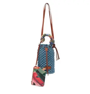 Farm Rio Medium Macrame Shoulder Bag