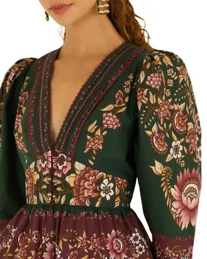 Farm Rio Daniela Cotton Peplum Blouse