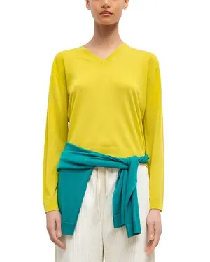 LESET James V-neck Merino Wool Sweater - Citron