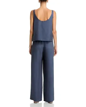 LESET Kim Scoop Tank - Denim