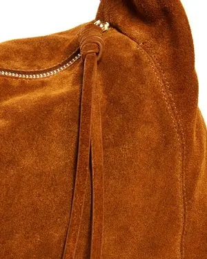 Aqua Large Suede Hobo Bag Exclusive - Cognac