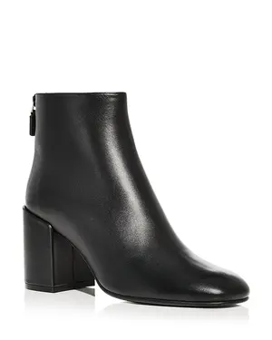 STUART WEITZMAN Bacari Leather Ankle Boots - Black