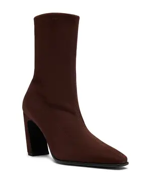 STUART WEITZMAN Stassi Stretch Suede Ankle Boots - Walnut