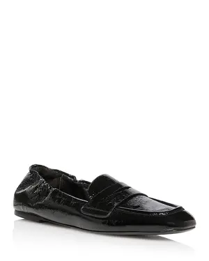 STUART WEITZMAN Bryant Patent Leather Loafers - Black
