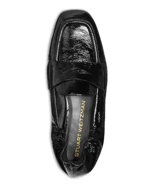 STUART WEITZMAN Bryant Patent Leather Loafers - Black