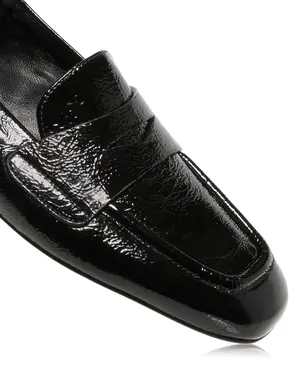 STUART WEITZMAN Bryant Patent Leather Loafers - Black
