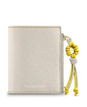 MAISON DE SABRE Bloom Collection Small Leather Bifold Wallet - Foam Daisy