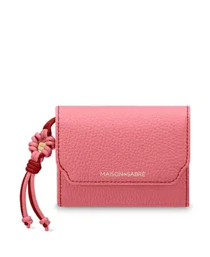 MAISON DE SABRE Bloom Collection Leather Trifold Wallet - Candy Brick