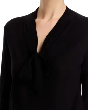 Kobi Halperin Felicity Tie Neck Merino Wool Sweater