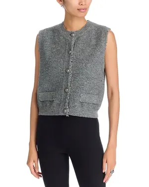 Kobi Halperin Lilah Sleeveless Button-front Sweater - Grey