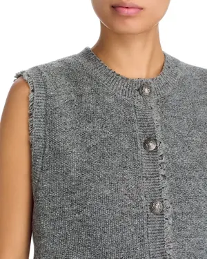 Kobi Halperin Lilah Sleeveless Button-front Sweater - Grey