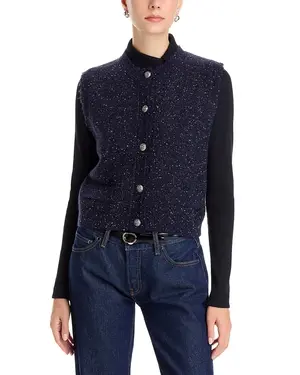 Kobi Halperin Lilah Sleeveless Button Front Sweater - Navy