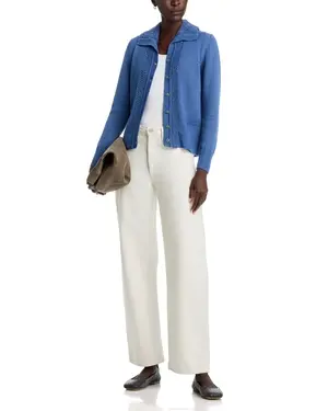 Kobi Halperin Textured Knit Button Front Sweater With Pockets
