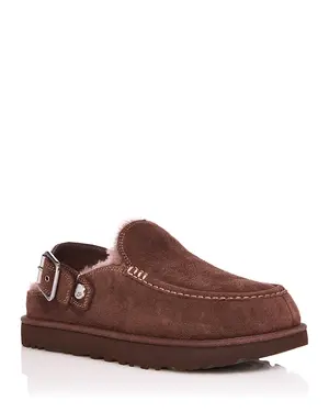 UGG Goldenstar Evelina Suede Clog Slippers - Burnt Cedar