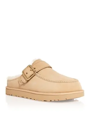 UGG Goldenstar Evelina Suede Clog Slippers - Sandcastle