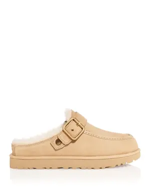 UGG Goldenstar Evelina Suede Clog Slippers - Sandcastle